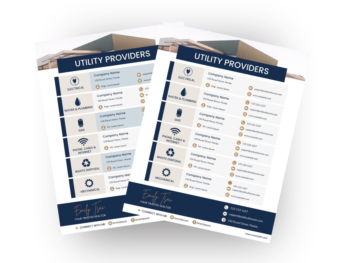 Realtor Utility Provider Flyer, Utility Provider Template, Real Estate ...