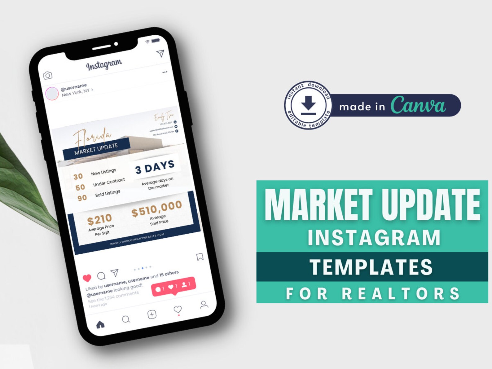 Market Update Instagram Post, Real Estate Instagram, Social Media ...