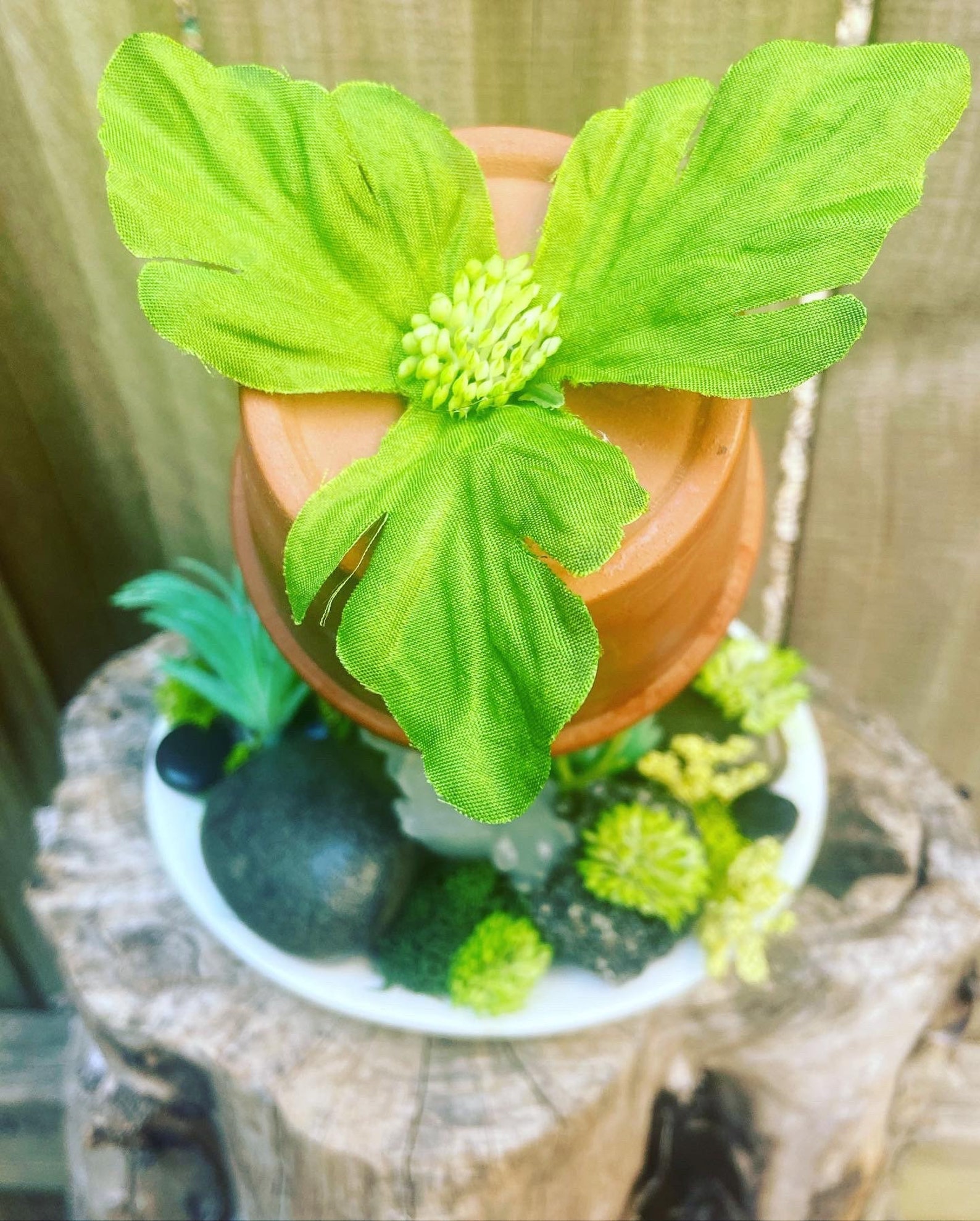 Sculpture Waterfall Centerpiece Garden. Flower Pot Garden Cascade ...