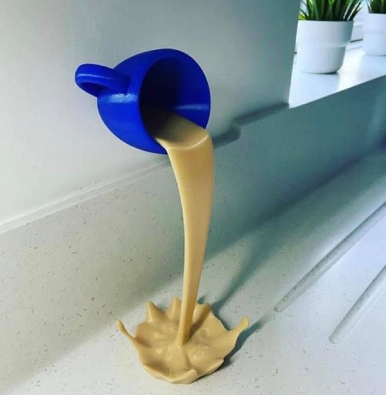 3D Printed Floating Cup Freestanding Ornament Coffee/tea/hot - Etsy