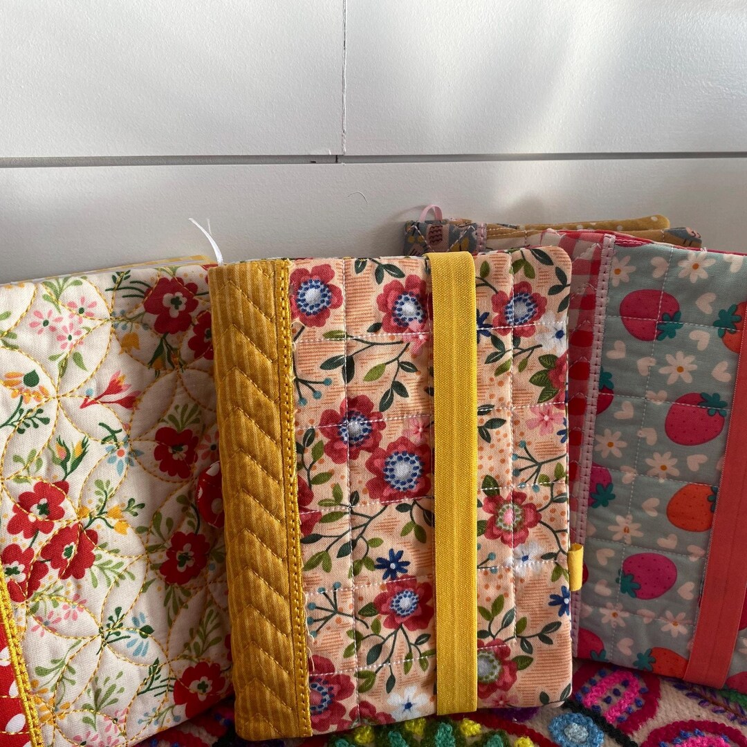 Quilted 5x7 Fabric Notebook Covers / Journal Notebook Handmade Ready to ...