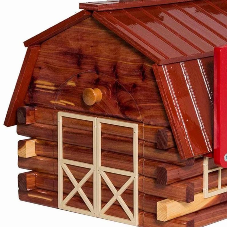 Red Cedar Log Cabin Mailbox: Shingled Roof, Custom Log Home - Etsy