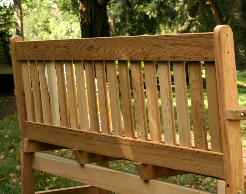 Handmade Red Cedar Garden Bench: English Style Patio Seating - Etsy