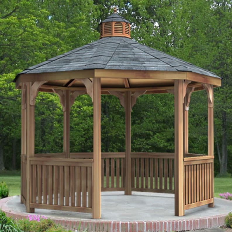 Red Cedar Garden Gazebo: 10ft Wooden Outdoor Structure - Etsy Australia