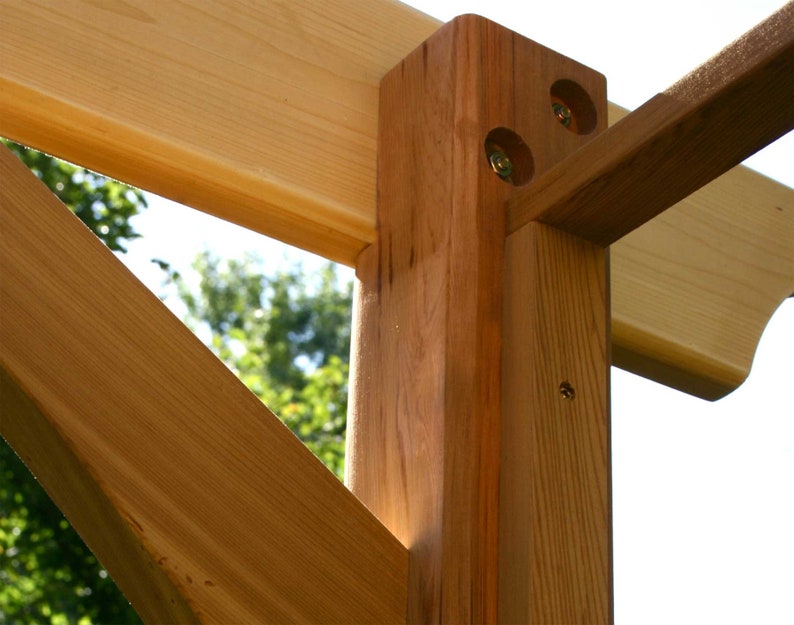 Red Cedar Canterbury Arbor With Gate & Lattice Wings - Handmade USA - Etsy