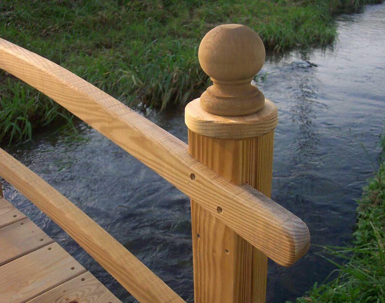 Treated Pine Keira Double Rail Garden Bridge | Wooden Garden Bridge ...