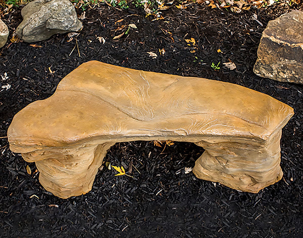 Concrete Rock Garden Bench - Etsy