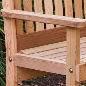 Handmade Red Cedar Garden Bench: English Style Patio Seating - Etsy
