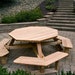Red Cedar Octagon Walk-in Picnic Table - Etsy