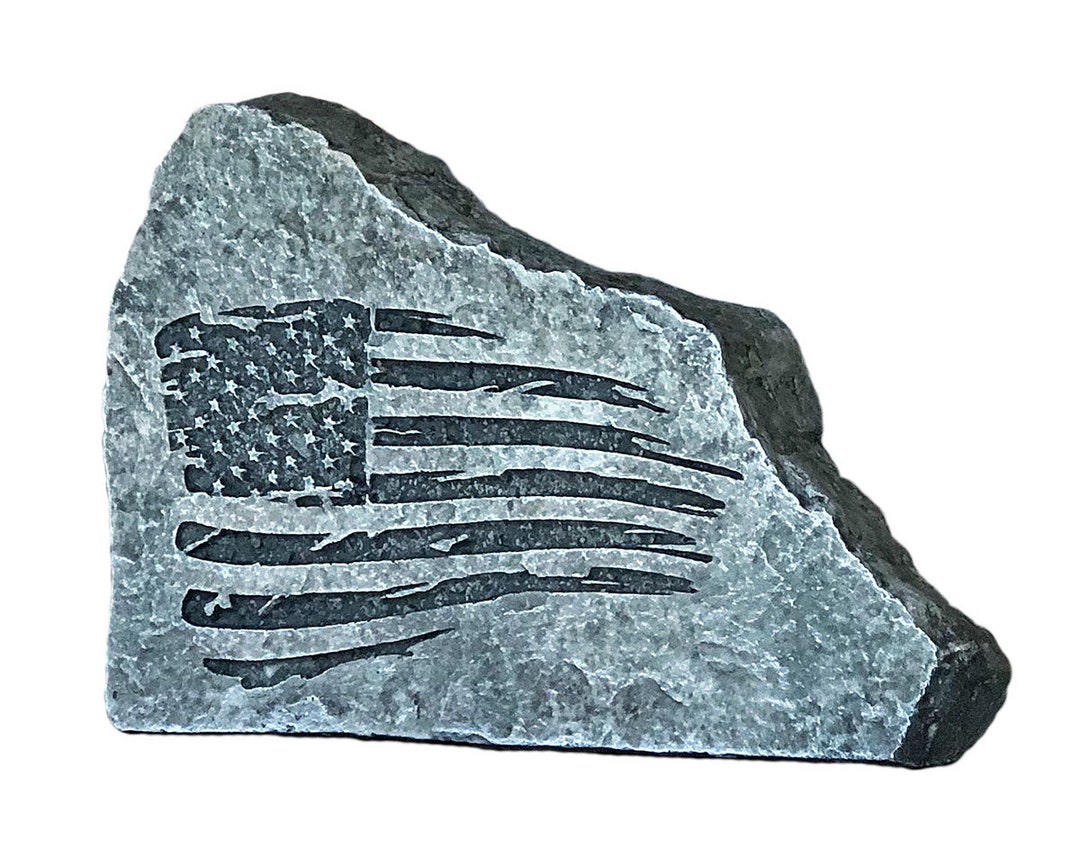 Concrete Tattered Flag Patriotic Stone - Etsy