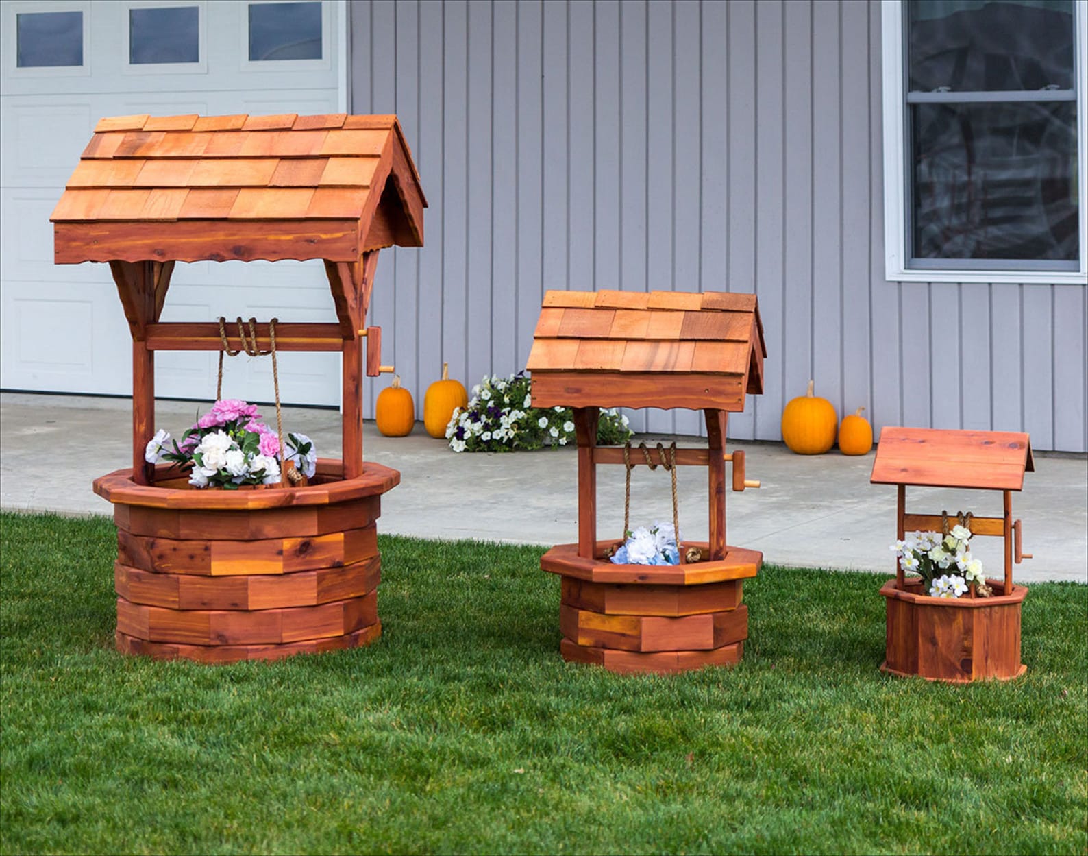 Eastern Red Cedar Wishing Well With Cedar Stain/sealer - Etsy