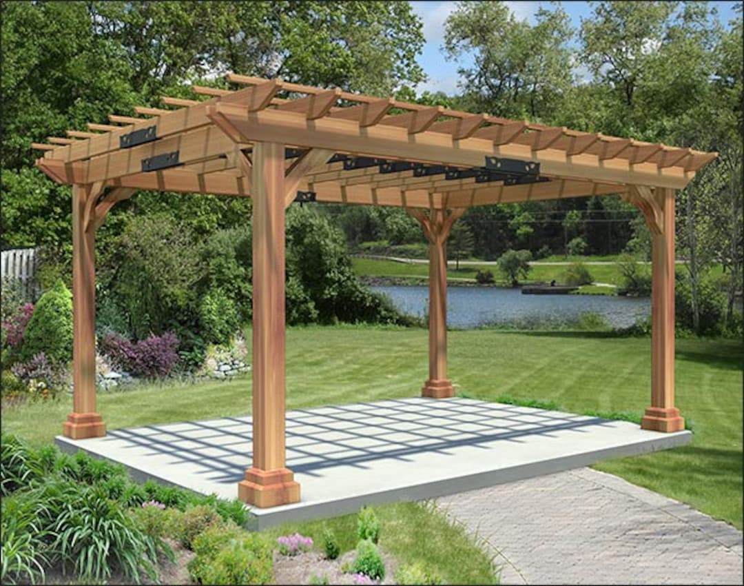 Fifthroom Garden Pergola 8ft X 12ft - Durable Outdoor Western Red Cedar ...