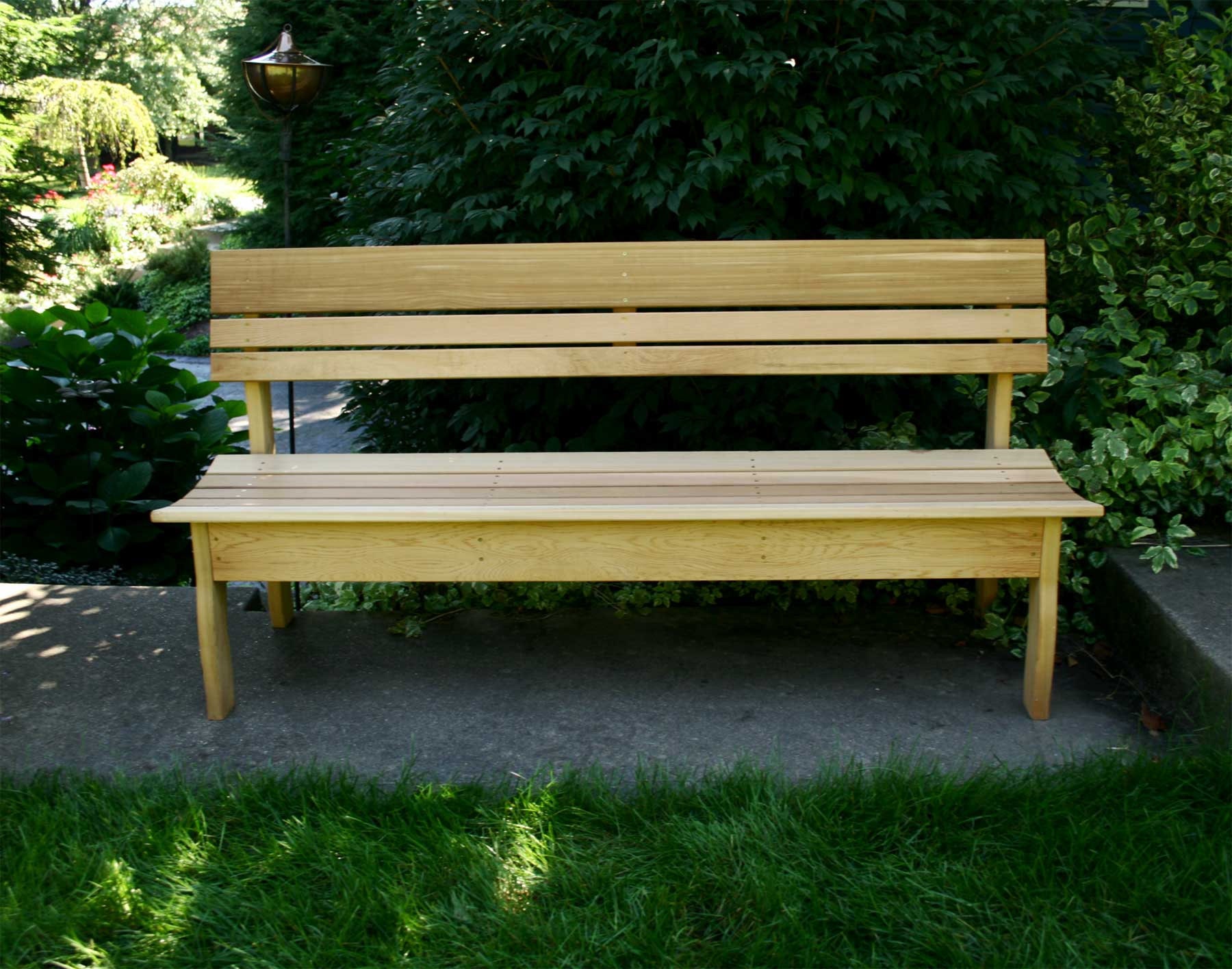 Fifthroom 32" Red Cedar Contoured Backed Bench - Etsy
