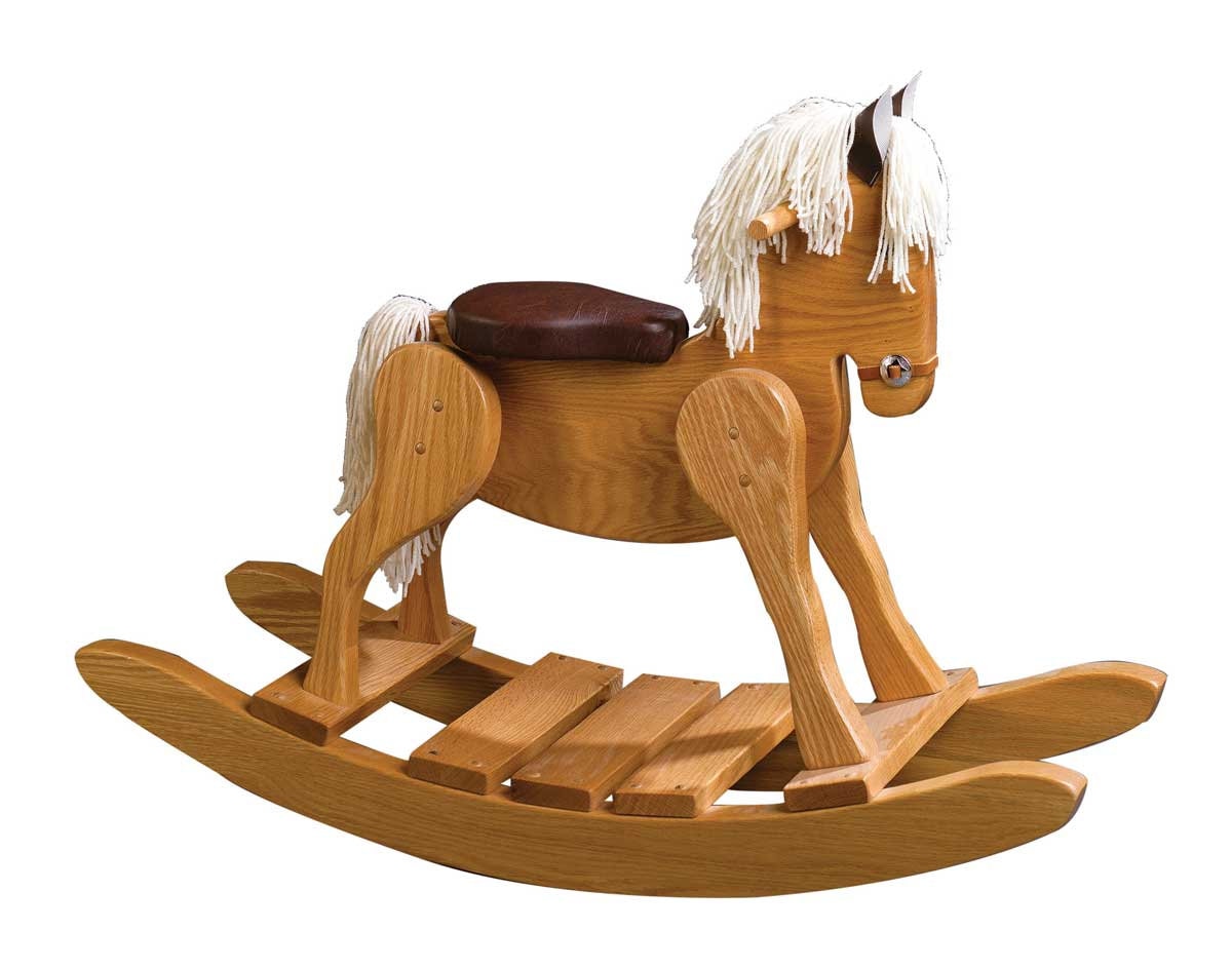 Wooden Rocking Horse With Padded Seat - Etsy