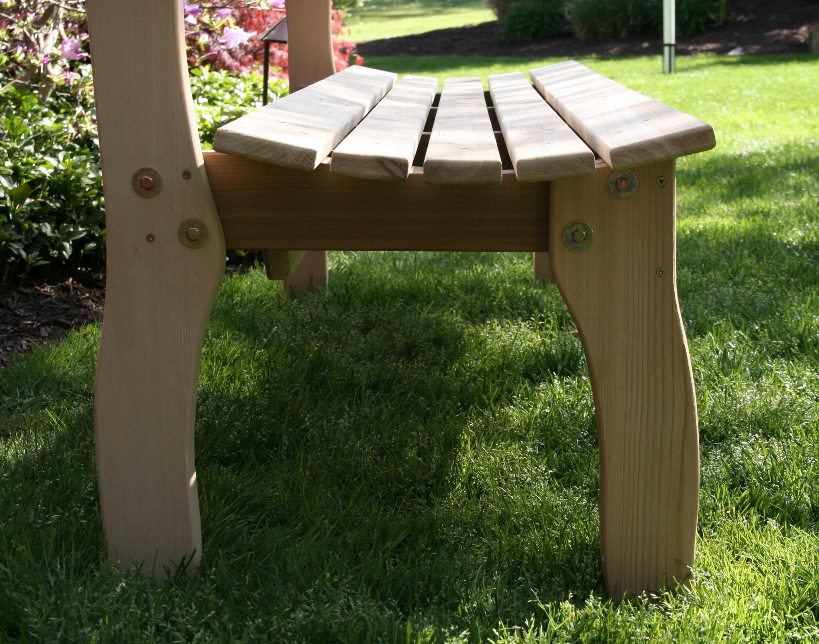 Fifthroom 32" Red Cedar Contoured Backed Bench - Etsy