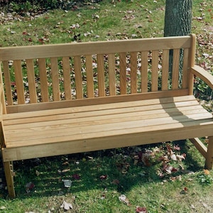 Handmade Red Cedar Garden Bench: English Style Patio Seating - Etsy