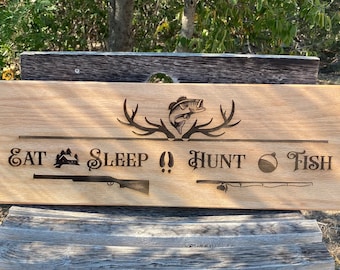 Eat Sleep Hunt Fish - Etsy
