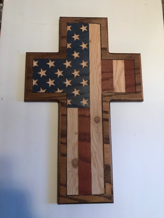Custom Carved Cross Flag - Etsy
