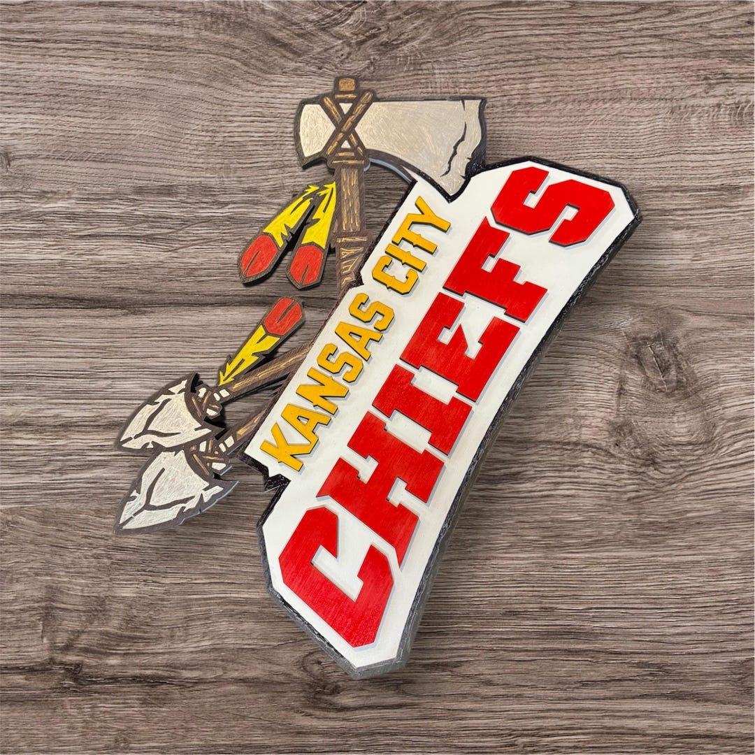 Chiefs Tomahawk and Arrows Custom Made Hand Painted Sign - Etsy