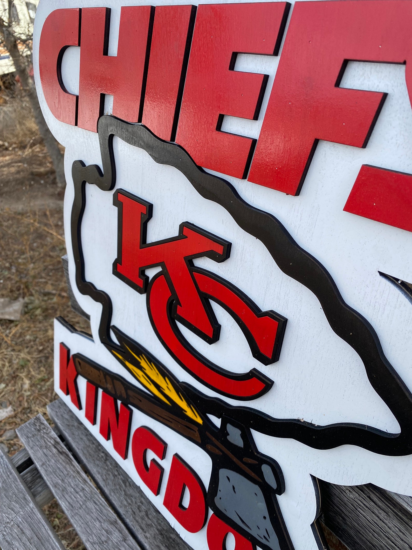 Chiefs Kingdom Tomahawk Sign - Etsy