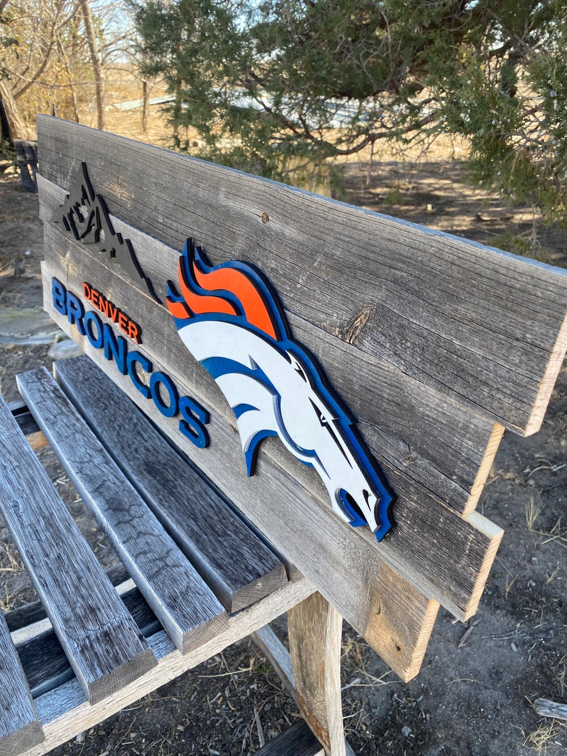 Broncos Barn Wood Sign - Etsy