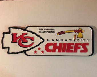 Kansas City Chiefs 2D Wood Sign - Etsy