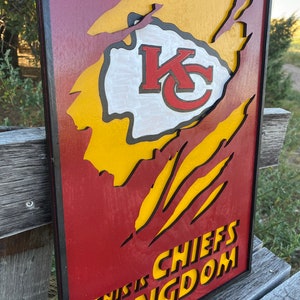 Chiefs Kingdom Ripped Sign - Etsy