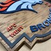 Broncos Vintage Oak Plaque - Etsy