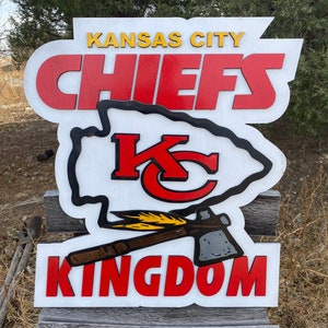 Chiefs Kingdom Tomahawk Sign - Etsy