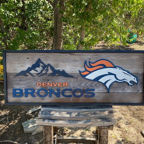 Broncos Barn Wood Sign - Etsy