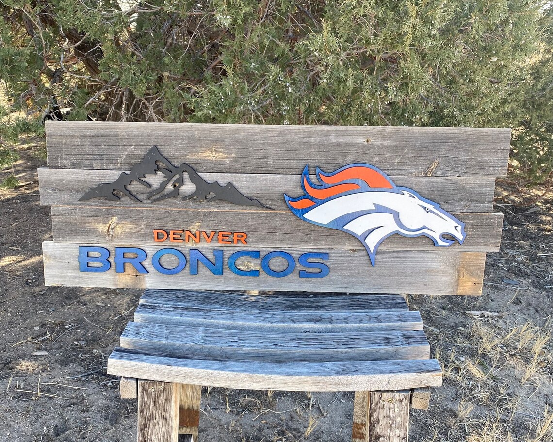 Broncos Barn Wood Sign - Etsy