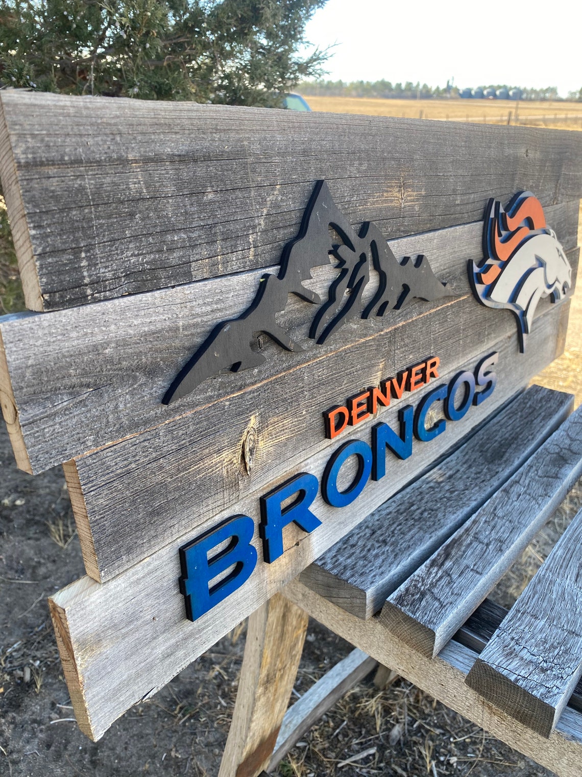 Broncos Barn Wood Sign - Etsy