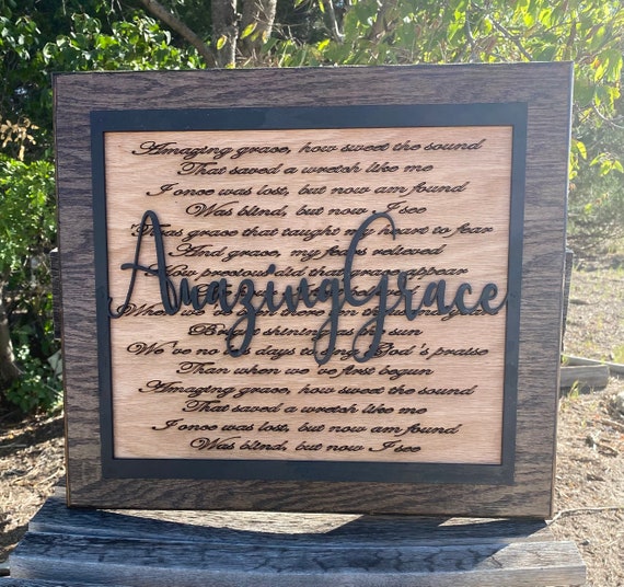 Amazing Grace Sign - Etsy