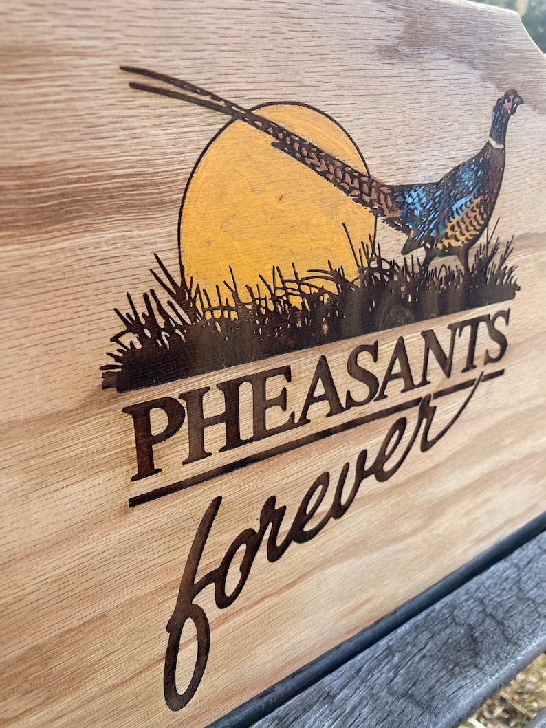 Pheasants Forever Nebraska Oak Plaque - Etsy