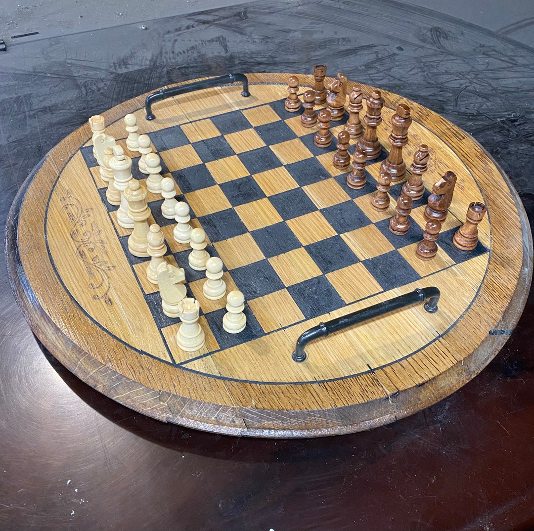 Custom Barrel Lid Chess Set - Etsy