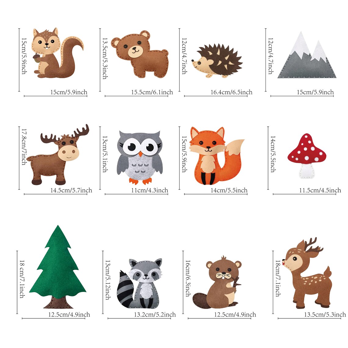 Sew Mini Animal Plushies Craft Kit for Kids Sew and Stuff 12 - Etsy