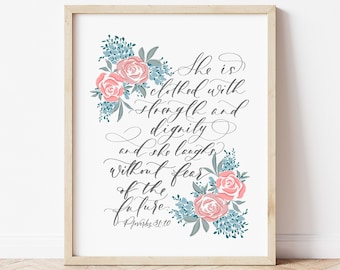 Proverbs 31 Calligraphy - Etsy