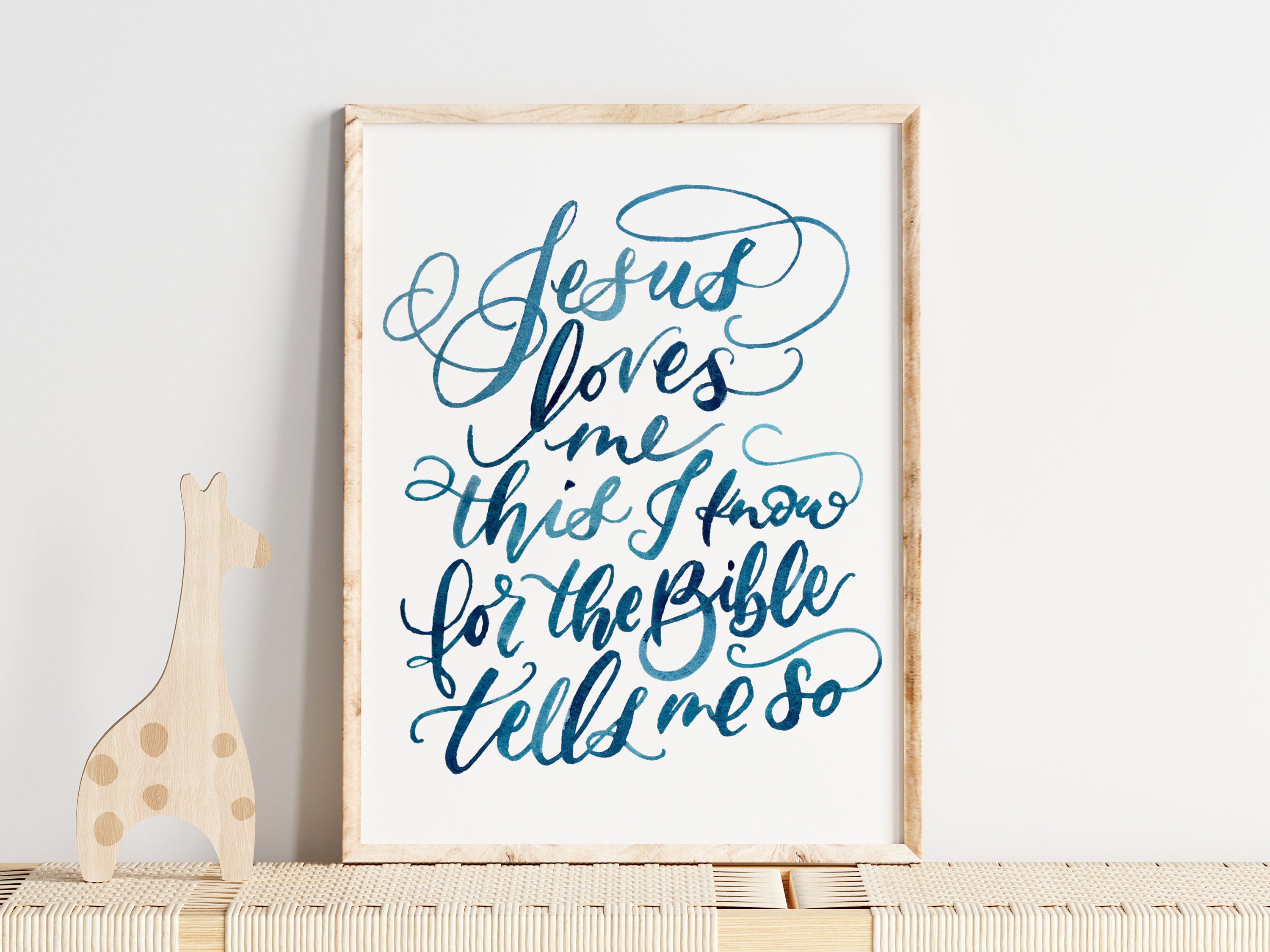 Jesus Loves Me This I Know for the Bible Tells Me so Wall Art Print ...