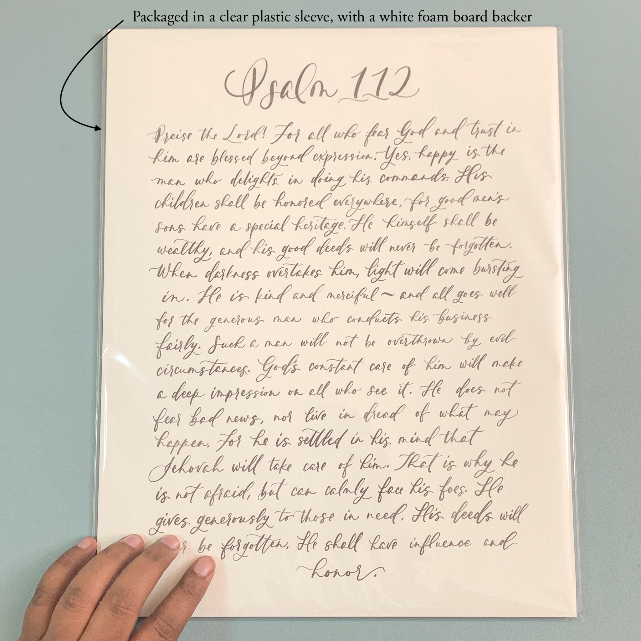 Psalm 112 Wall Art, Christian Gift, Psalms Wall Art, Bible Verse Wall ...