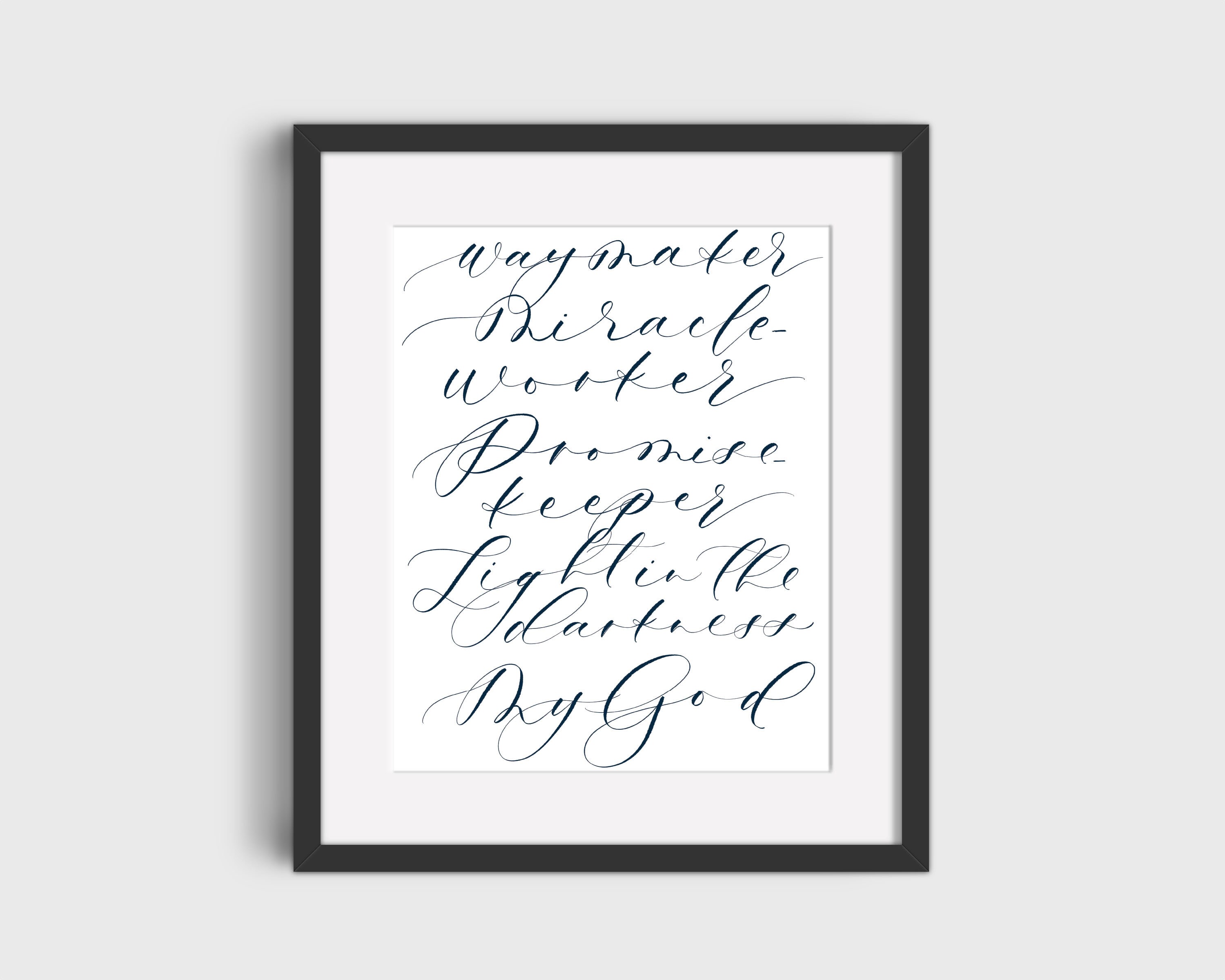 Way Maker Miracle Worker Song Wall Art Sign - Etsy