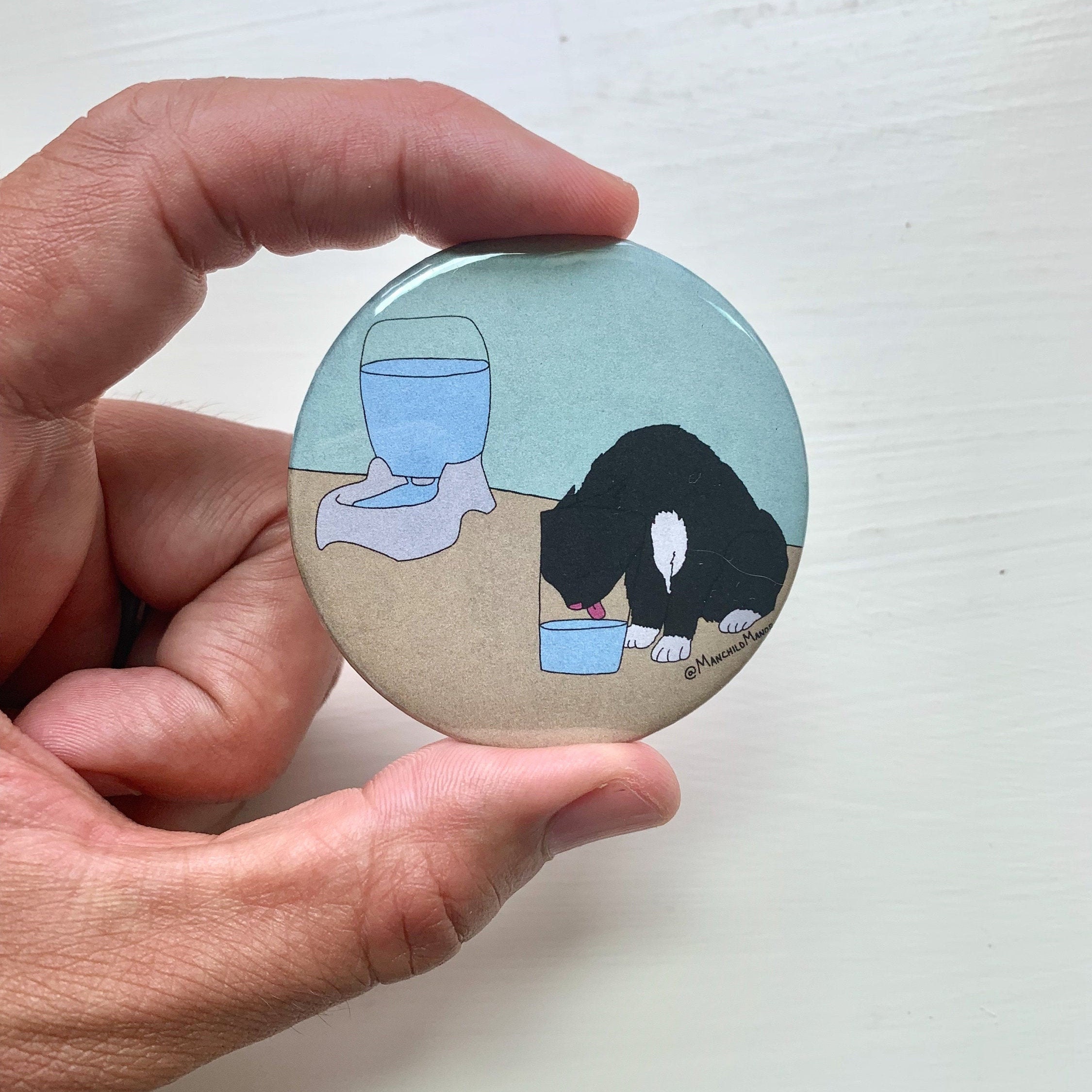 Cat Water Button - Etsy