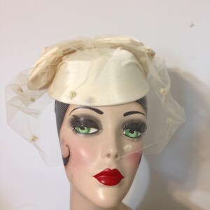 Vintage Lady's Cap Style Cream Colored Hat - Etsy