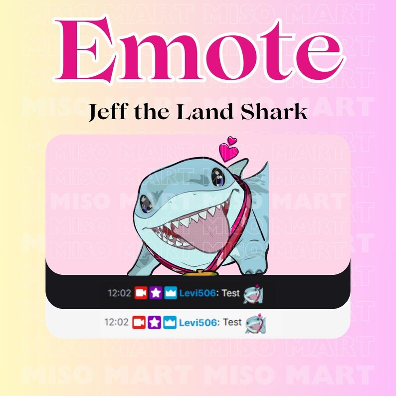 Jeff the Land Shark Emote for Twitch! - Etsy