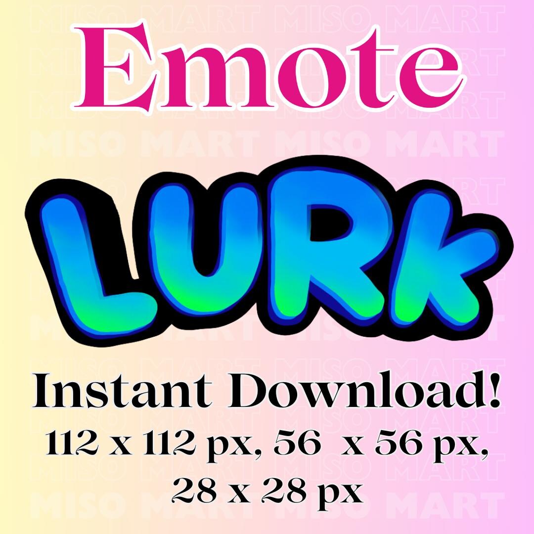 Blue Lurk Emote for Twitch! - Etsy