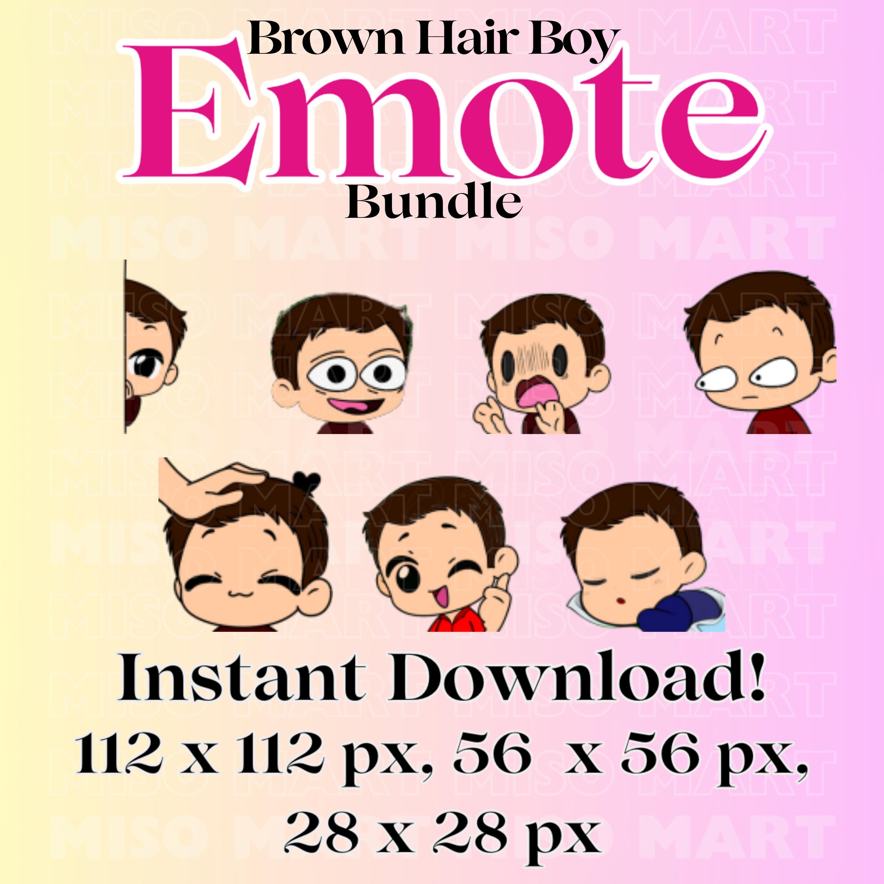Brown Haired Male Emote Bundle! - Etsy