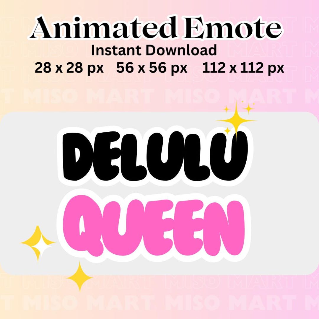ANIMATED Delulu Queen Twitch Emote - Etsy