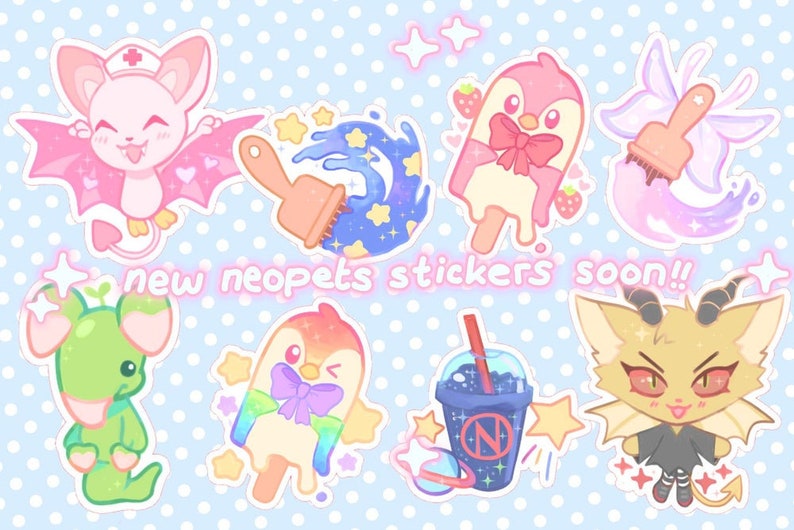 Virtual Pets Stickers (faerie Pb, Starry Paintbrush, Korbat, Brucicle ...