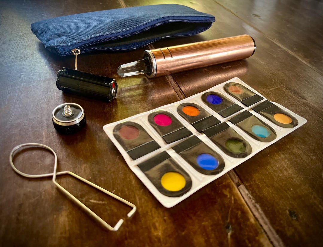 Copper Chromotherapy Light Pen: Color Therapy With Quartz Crystal Tip ...