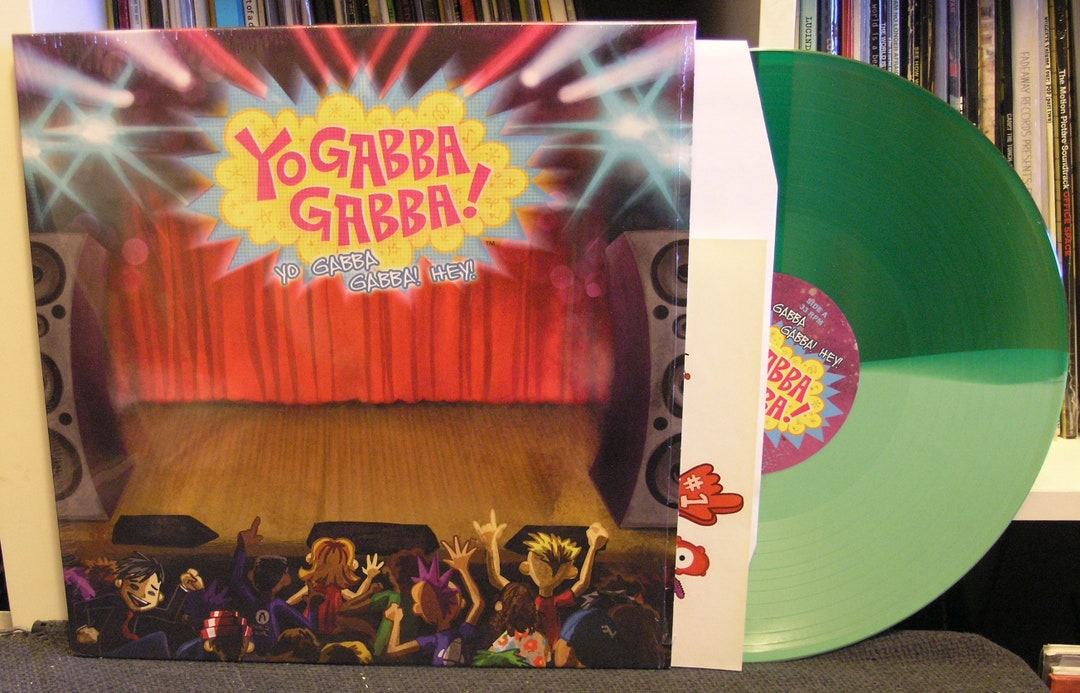 Yo Gabba Gabba Hey Lp Nm In Shrink Pressed On Green Split Vinyl Out Of Print Etsy