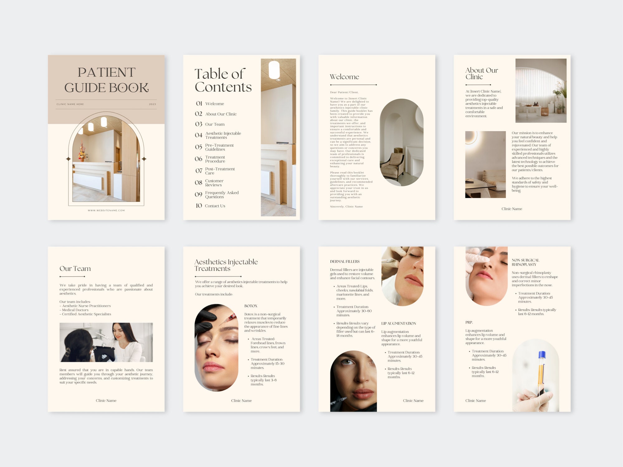 Patient Guidebook for Injectable Treatments. Client Booklet. Editable ...